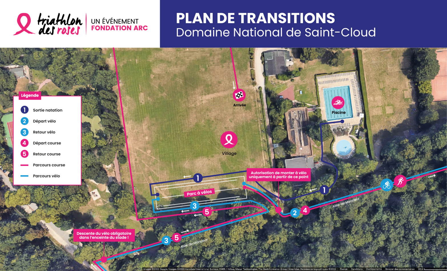 Les informations pratiques - Triathlon des Roses de Paris